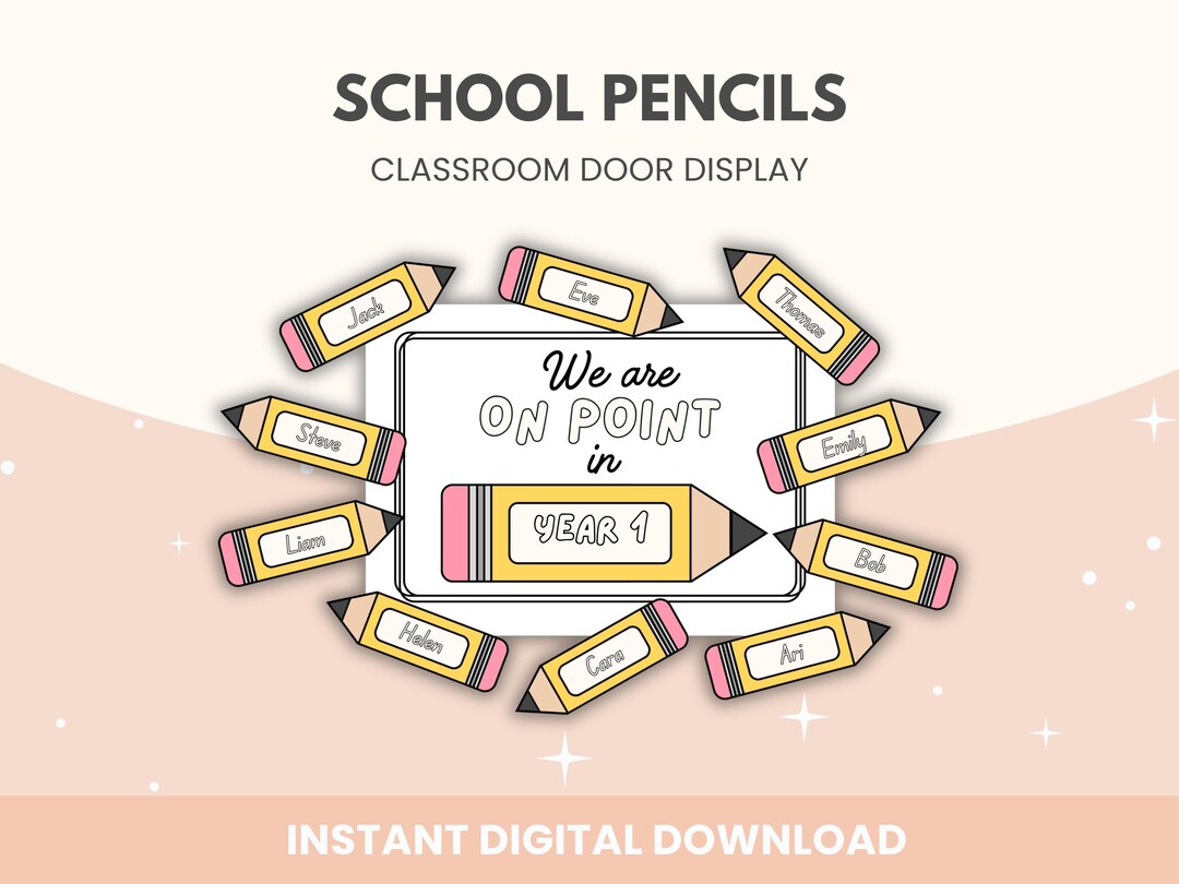 Pencil Classroom Door Display Editable Bundle | We Are a Sharp Bunch ...