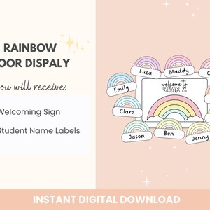 Pastel Rainbow Classroom Door Display | Classroom Door Sign | Classroom ...