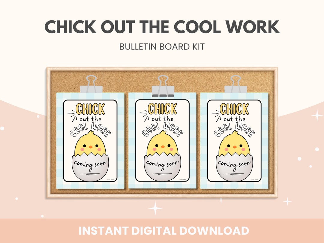 Spring Easter Classroom Bulletin Board Kit: Chick Theme (digital ...