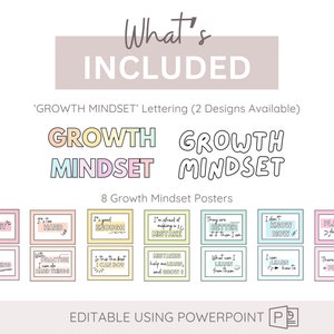 Pastel Rainbow Growth Mindset Classroom Display Bundle Growth Mindset ...