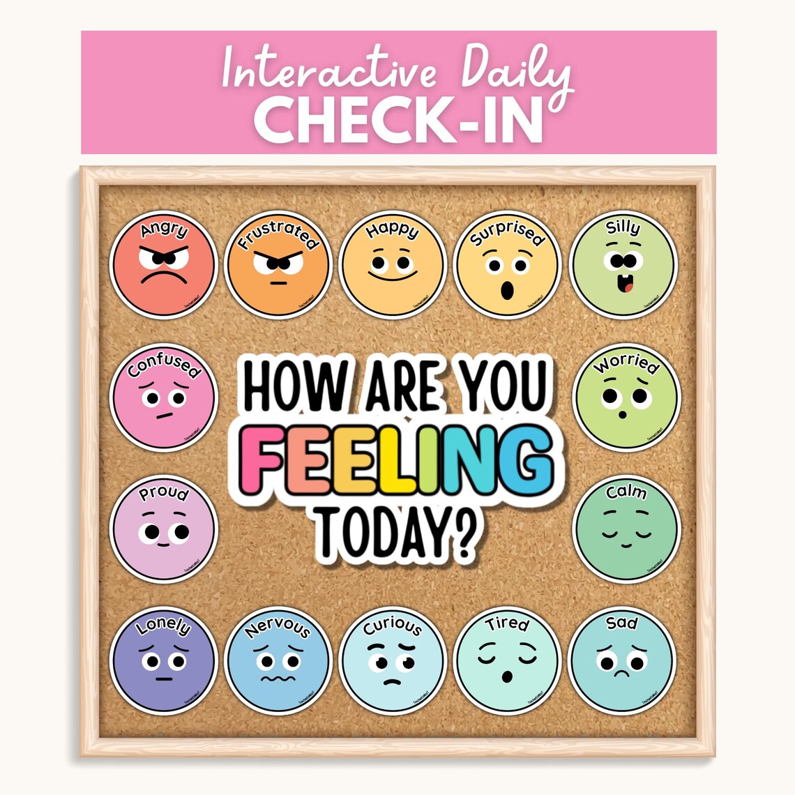 Feelings Bulletin Board Kit: Social Emotional Learning, Rainbow ...