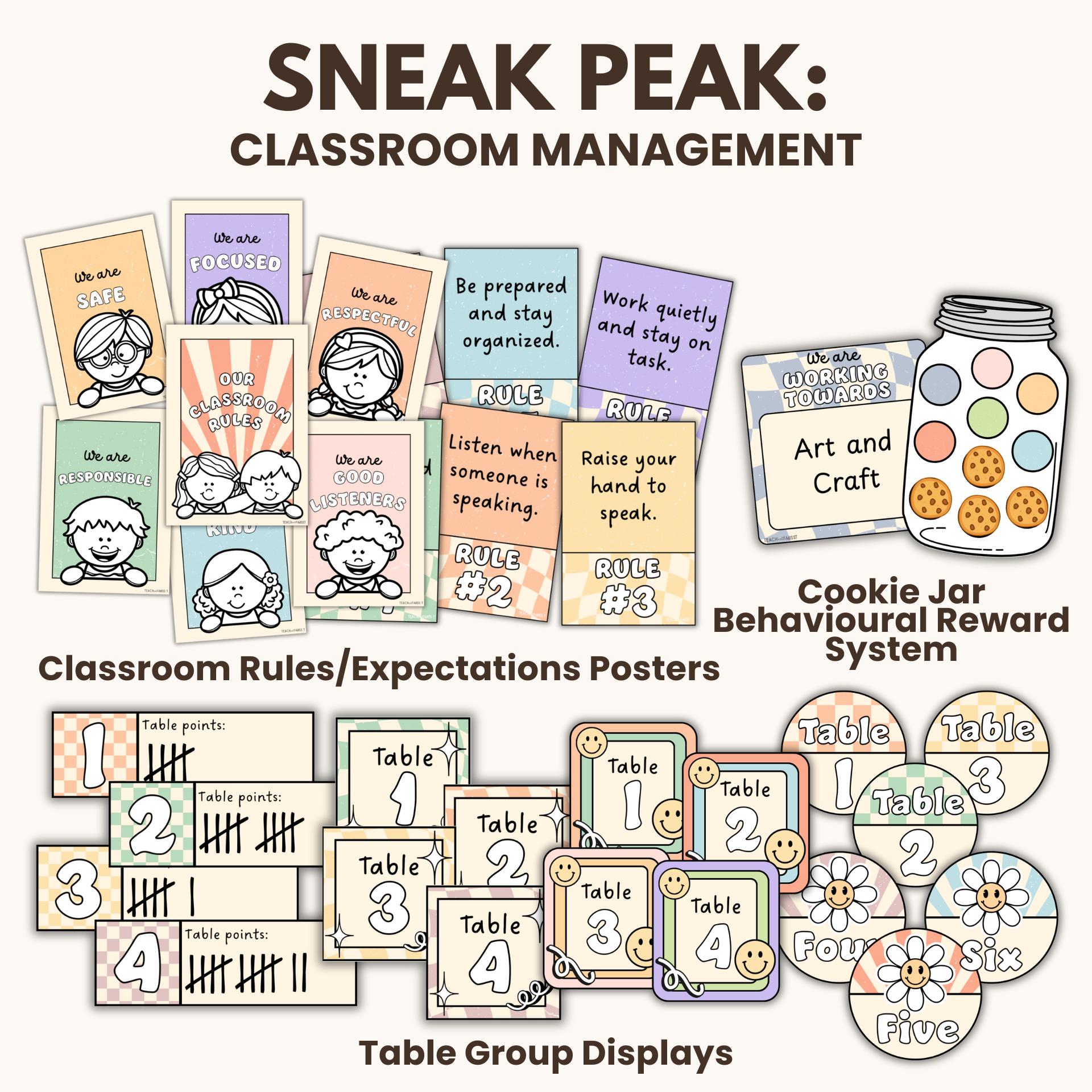 Groovy Pastel Classroom Decor Bundle | Editable Classroom Printables ...