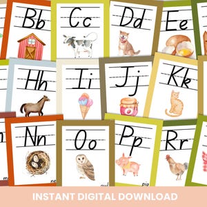 Farm Alphabet Posters Display | ABC Alphabet Classroom Decor | Alphabet ...