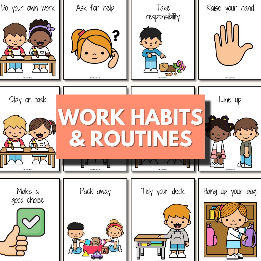 40+ Behavior Visual Support Flashcards | Classroom Management Charts ...
