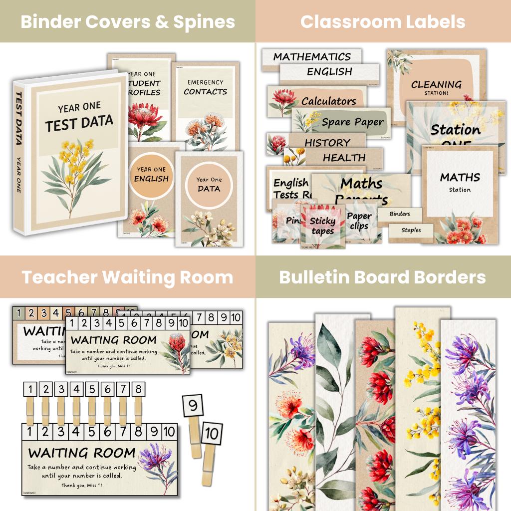 Australian Flora Classroom Decor Bundle | Neutral Classroom Decor ...