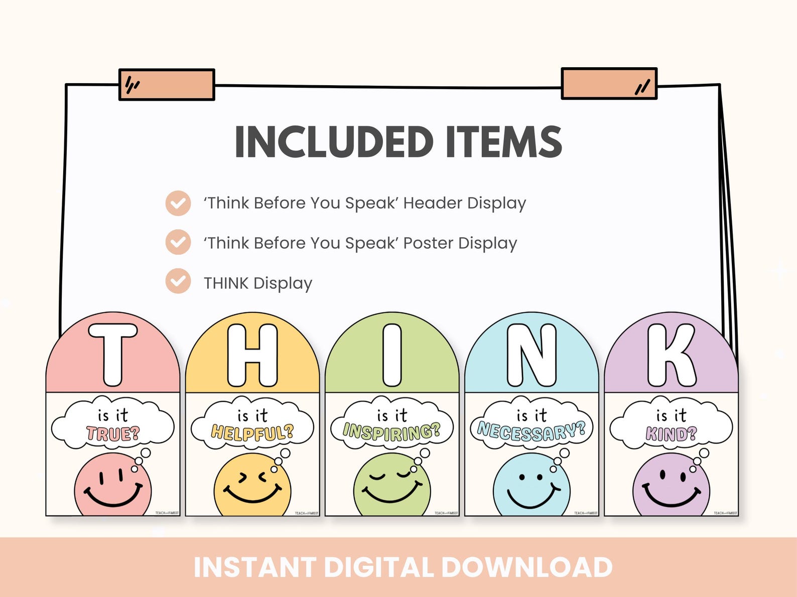 Think Before You Speak Poster: Classroom Management, Social Emotional ...