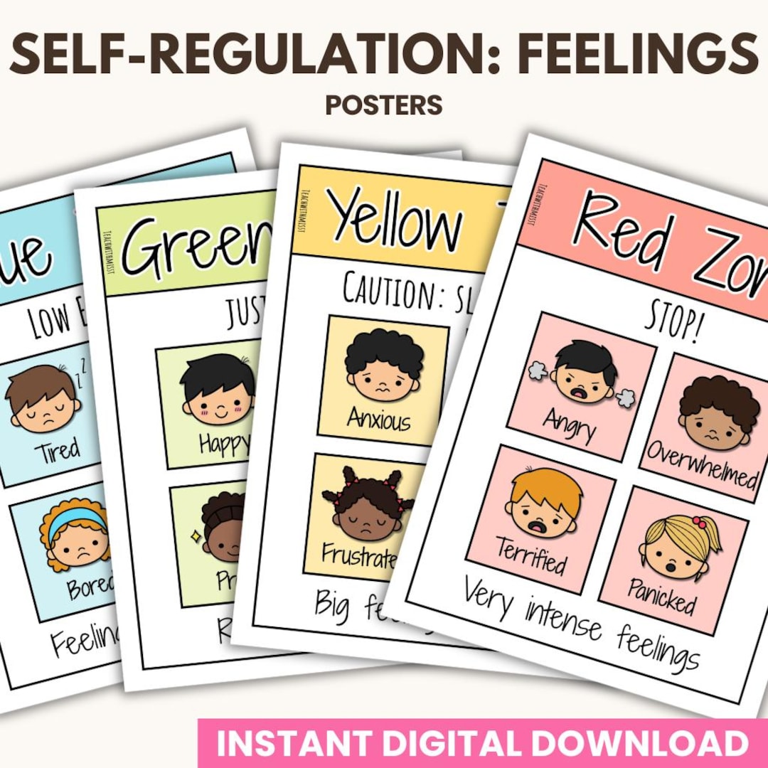 Self-regulation Posters | Emotional Regulation Visuals | Kids ...