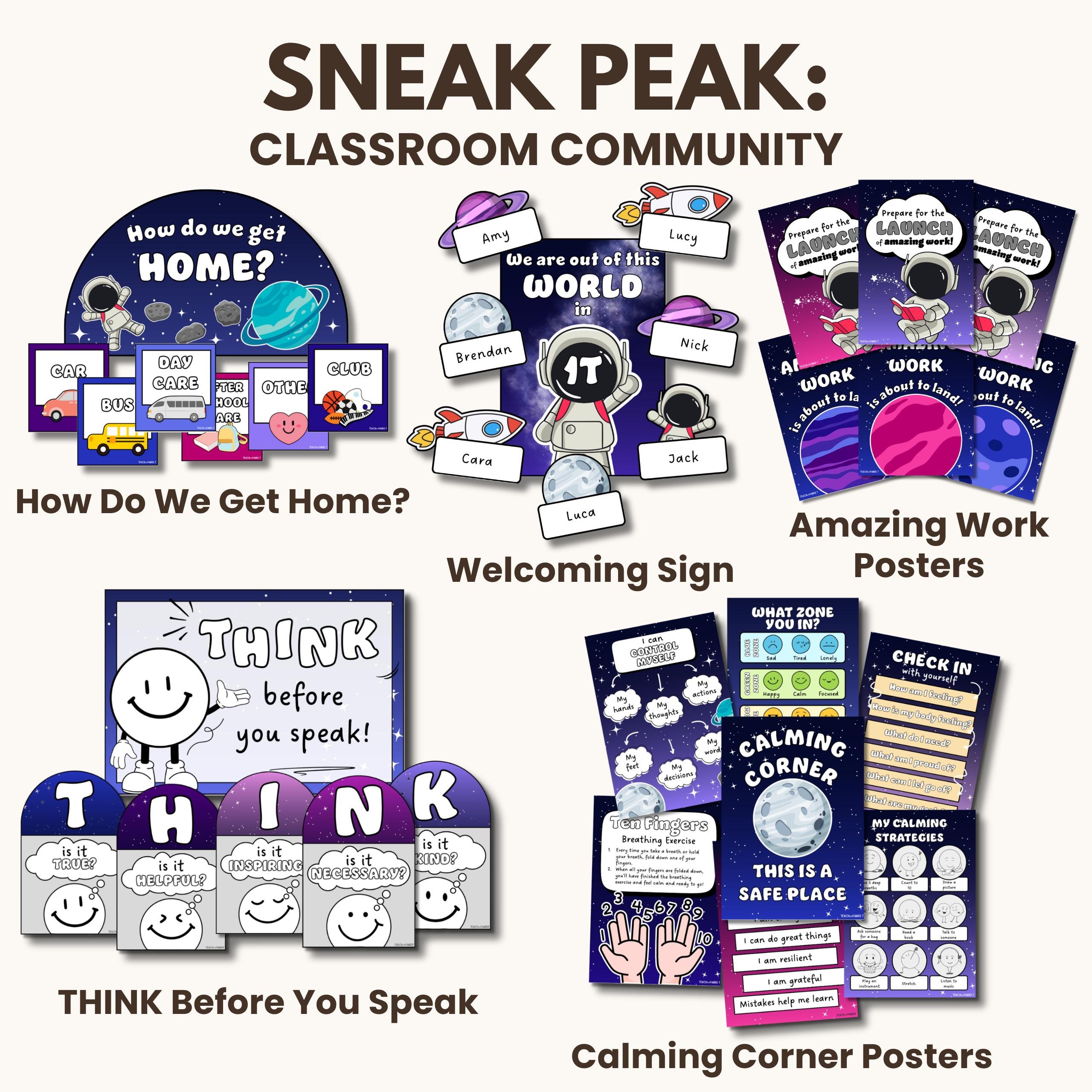 Space Classroom Decor Bundle | Editable Classroom Printables | Complete ...