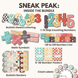 Groovy Retro Classroom Decor Bundle | Editable Classroom Printables ...