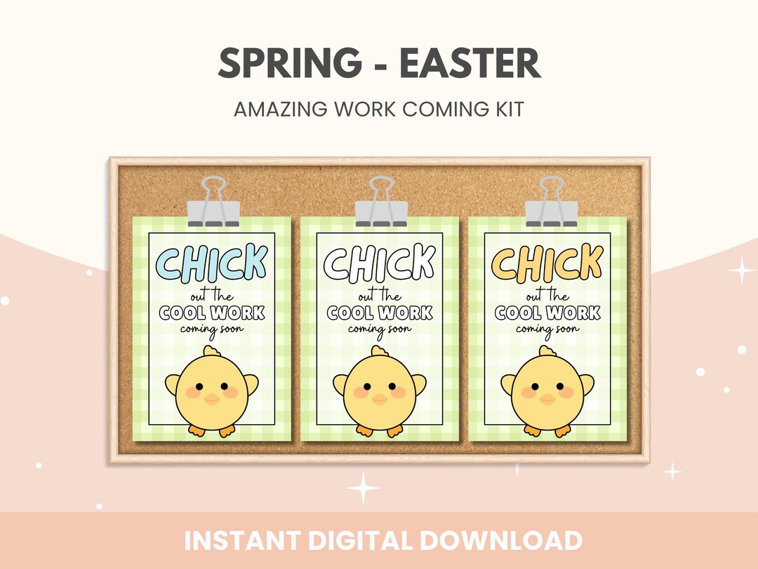 Easter Bulletin Board Kit: Chick Classroom Decor (digital Download) - Etsy