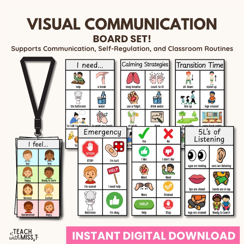 Special Education Visual Lanyard - Etsy
