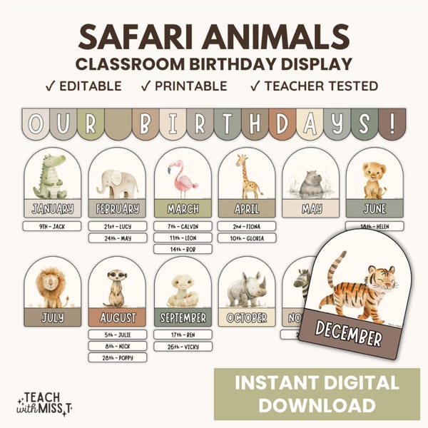 Safari Classroom - Etsy