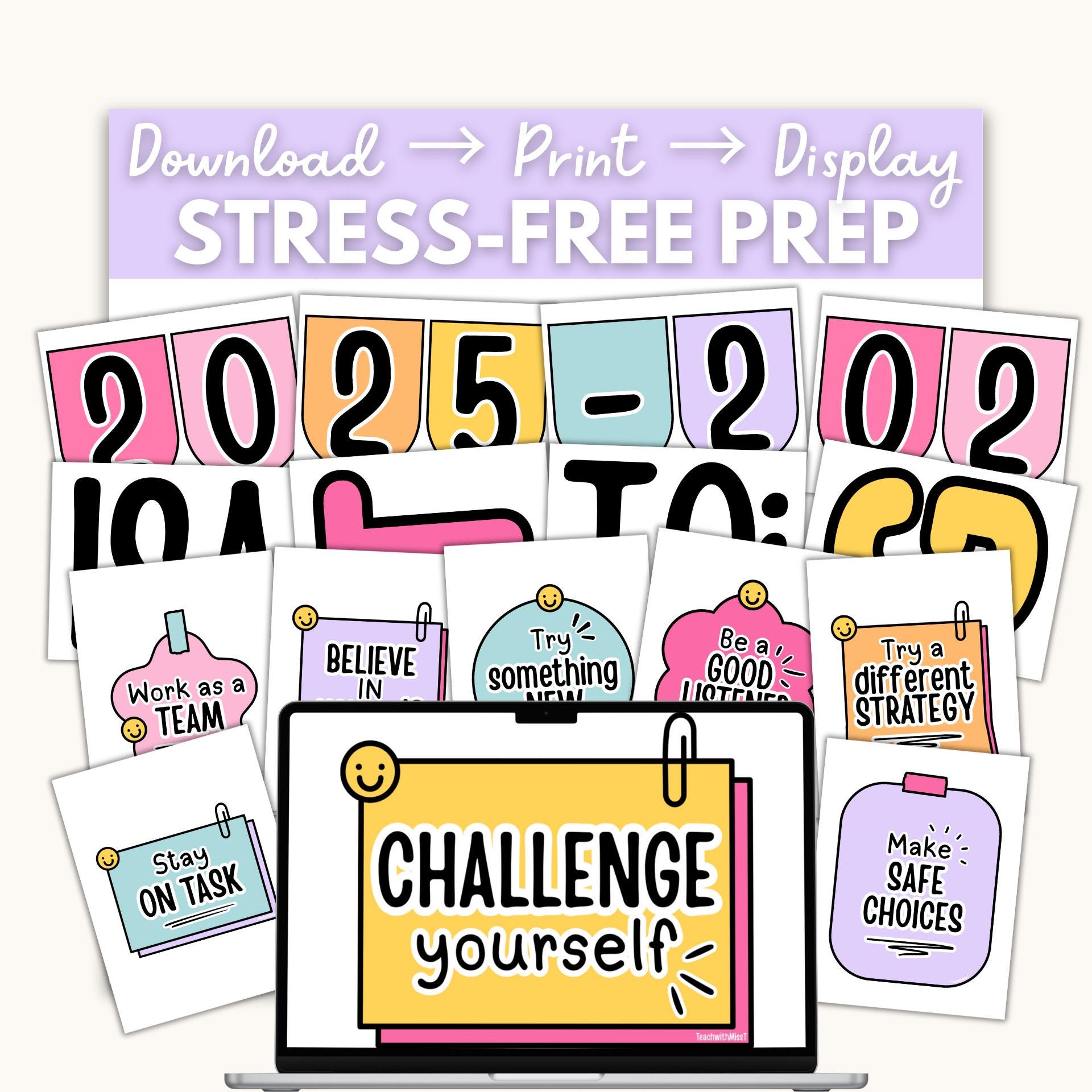 Motivational Bulletin Board Kit: Classroom Decor (digital Download) - Etsy