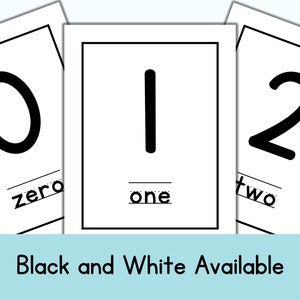 Counting Number Posters Printables Numbers Flashcards for - Etsy
