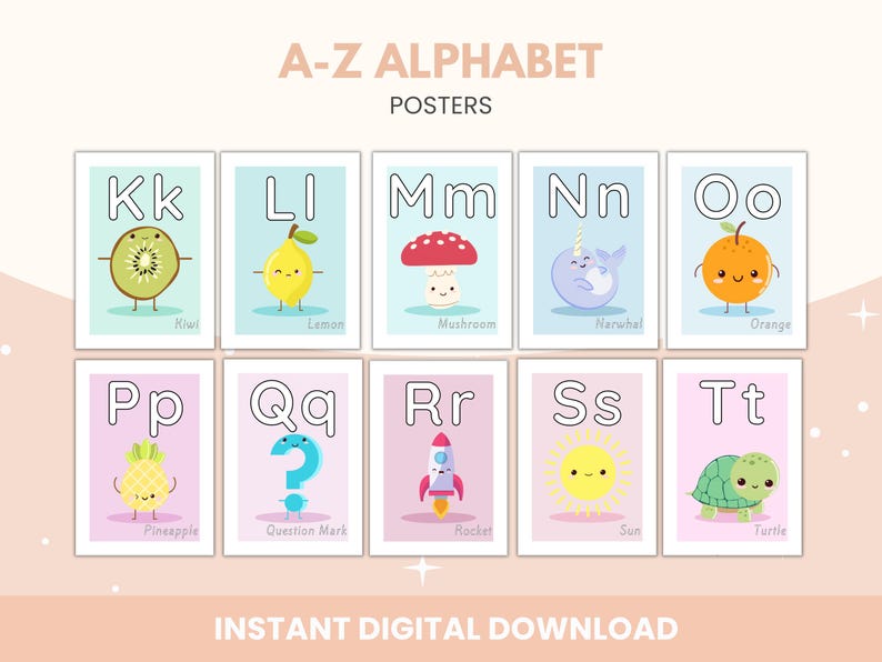 Alphabet Poster Classroom, Alphabet Wall Hanging, Classroom Posters ...