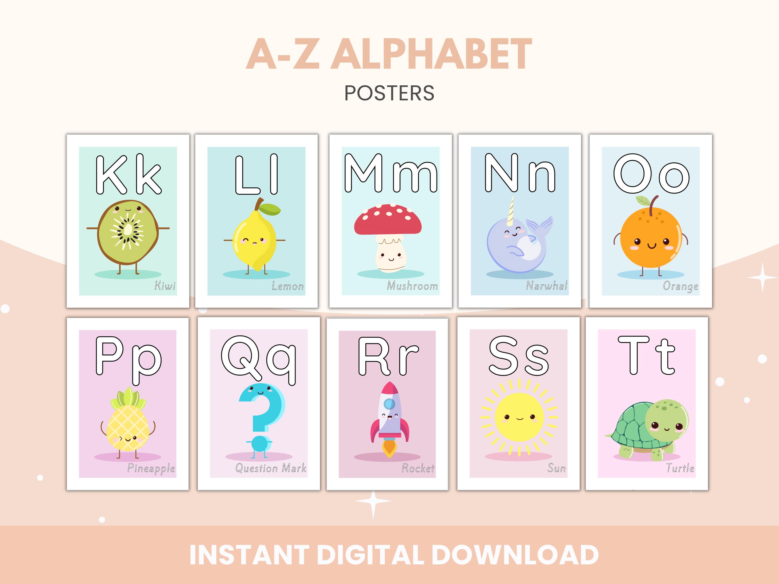Alphabet Poster Classroom, Alphabet Wall Hanging, Classroom Posters ...