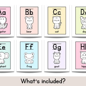 Pastel Animals Alphabet Posters for Classroom Displays Alphabet Posters ...