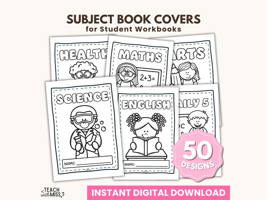 Student Book Covers | Workbook Covers | Subject Covers | Classroom ...