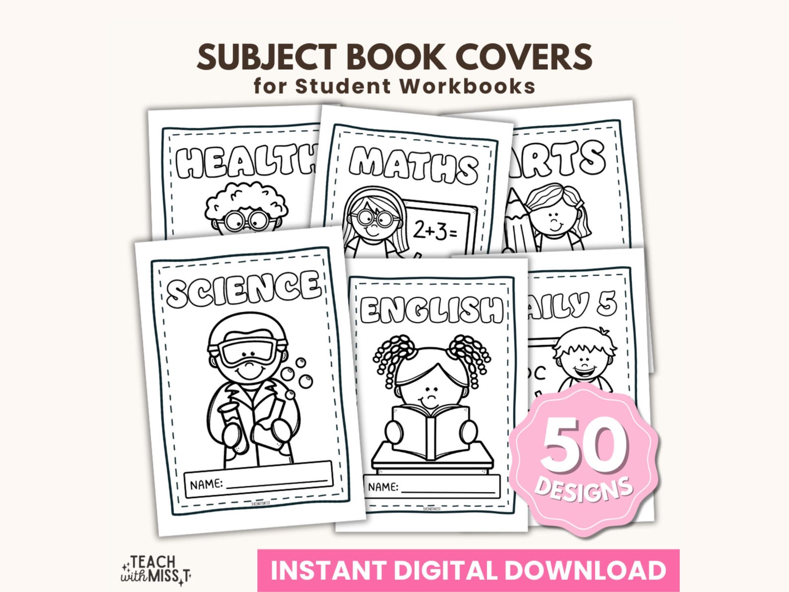 Student Book Covers | Workbook Covers | Subject Covers | Classroom ...