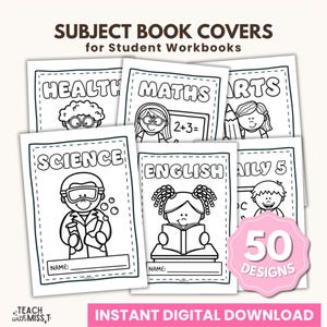 Student Book Covers | Workbook Covers | Subject Covers | Classroom ...