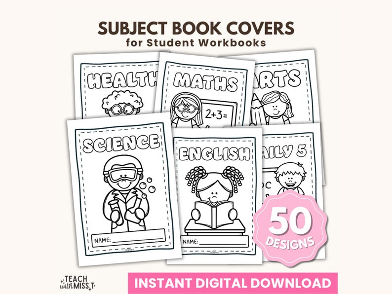 Student Book Covers | Workbook Covers | Subject Covers | Classroom ...