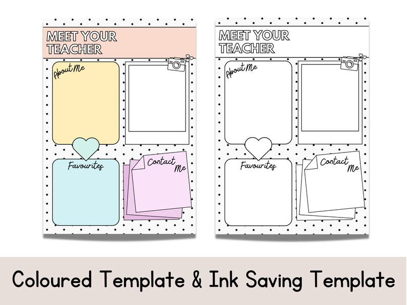 Pastel Polka Dot Meet the Teacher Editable Template Back to School ...