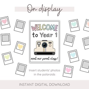 Polaroid Camera Classroom Door Display Editable Bundle Polaroid Camera ...