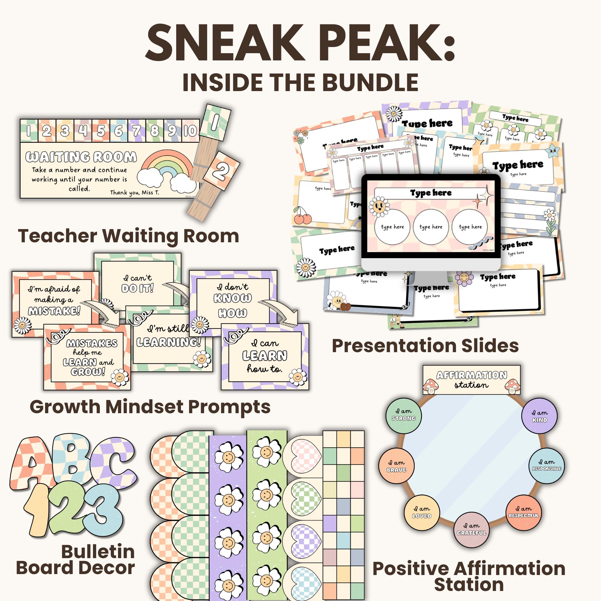 Groovy Pastel Classroom Decor Bundle | Editable Classroom Printables ...
