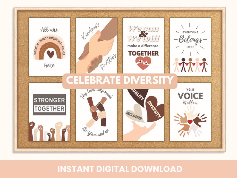 Diversity & Inclusion Classroom Poster Bundle (digital Download) - Etsy
