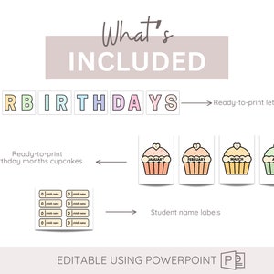 Cupcake Classroom Birthday Display Pack Classroom Bulletin Board Decor ...