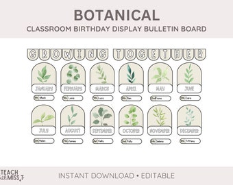 Mur D'anniversaire De Classe De Plantes PNG, PDF, Powerpoint Modifiable ...