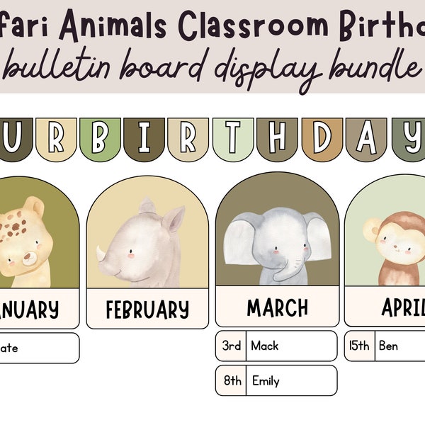 Safari Classroom - Etsy