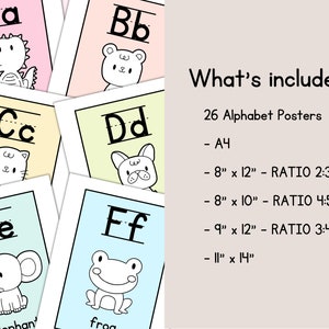 Pastel Animals Alphabet Posters for Classroom Displays Alphabet Posters ...
