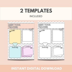 Pastel Polka Dot Meet the Teacher Template (digital Download) - Etsy