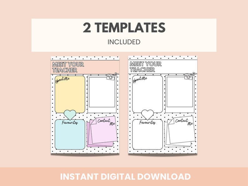 Pastel Polka Dot Meet the Teacher Template (digital Download) - Etsy
