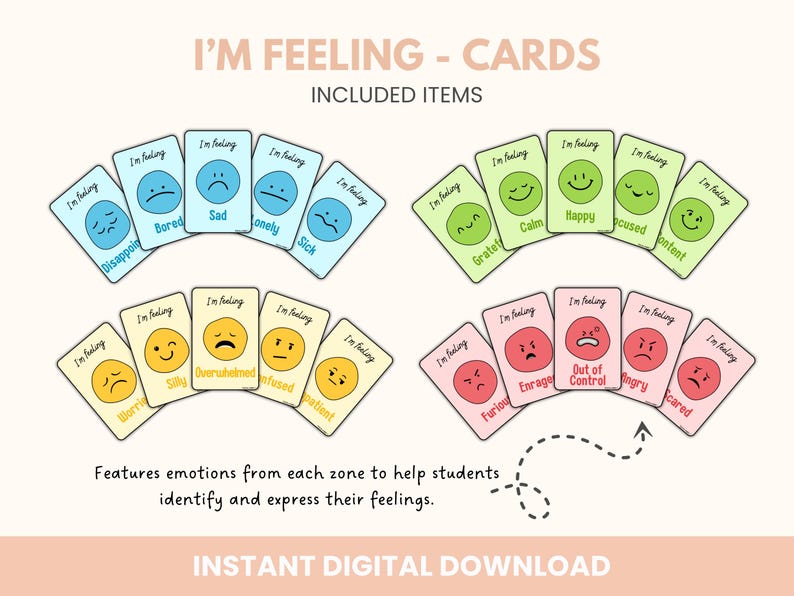 Zones of Regulation Classroom Display: Coping Skills Flashcards ...