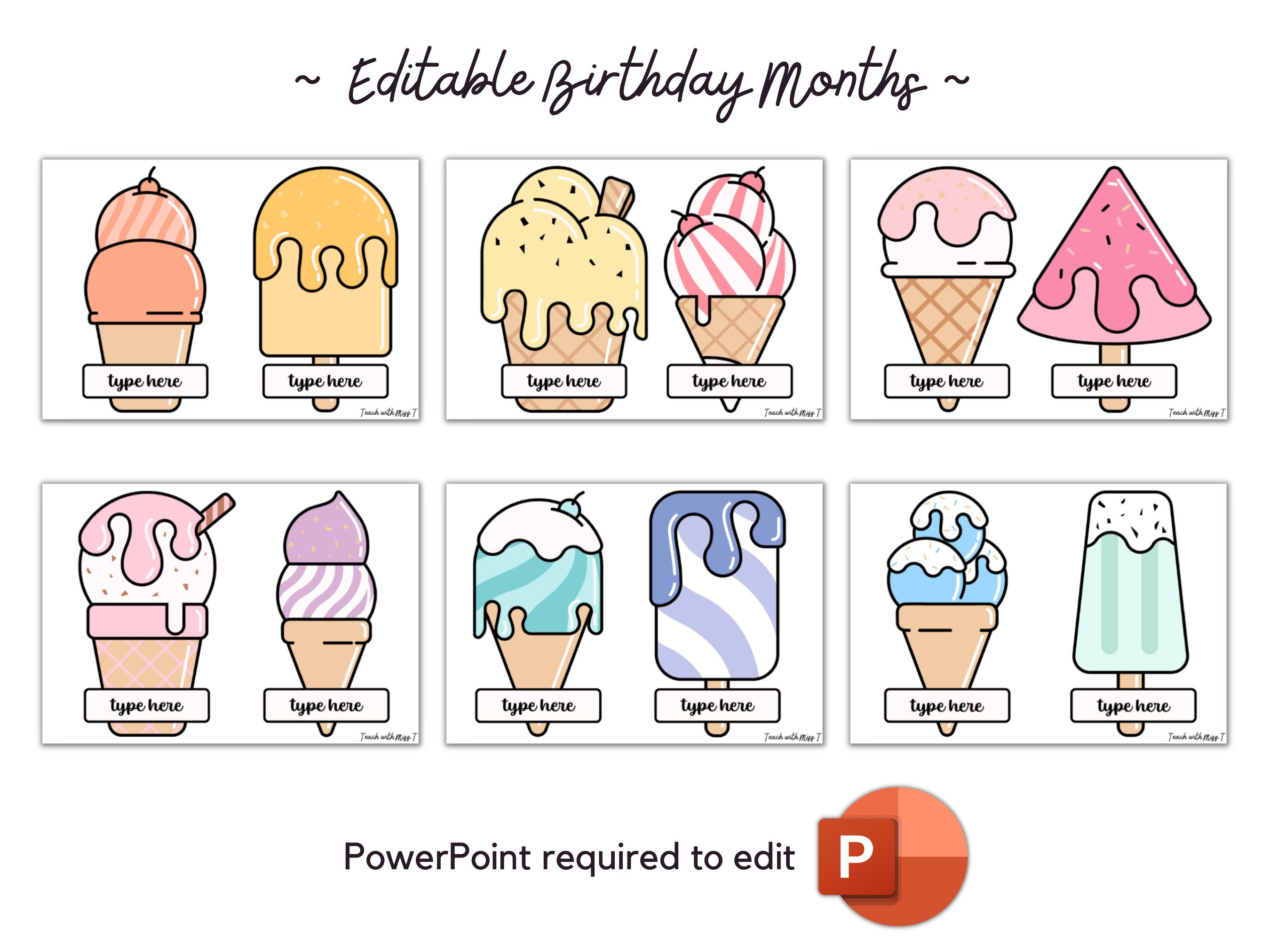 Summer Classroom Birthday Display Ice Cream Birthday Bulletin Board ...