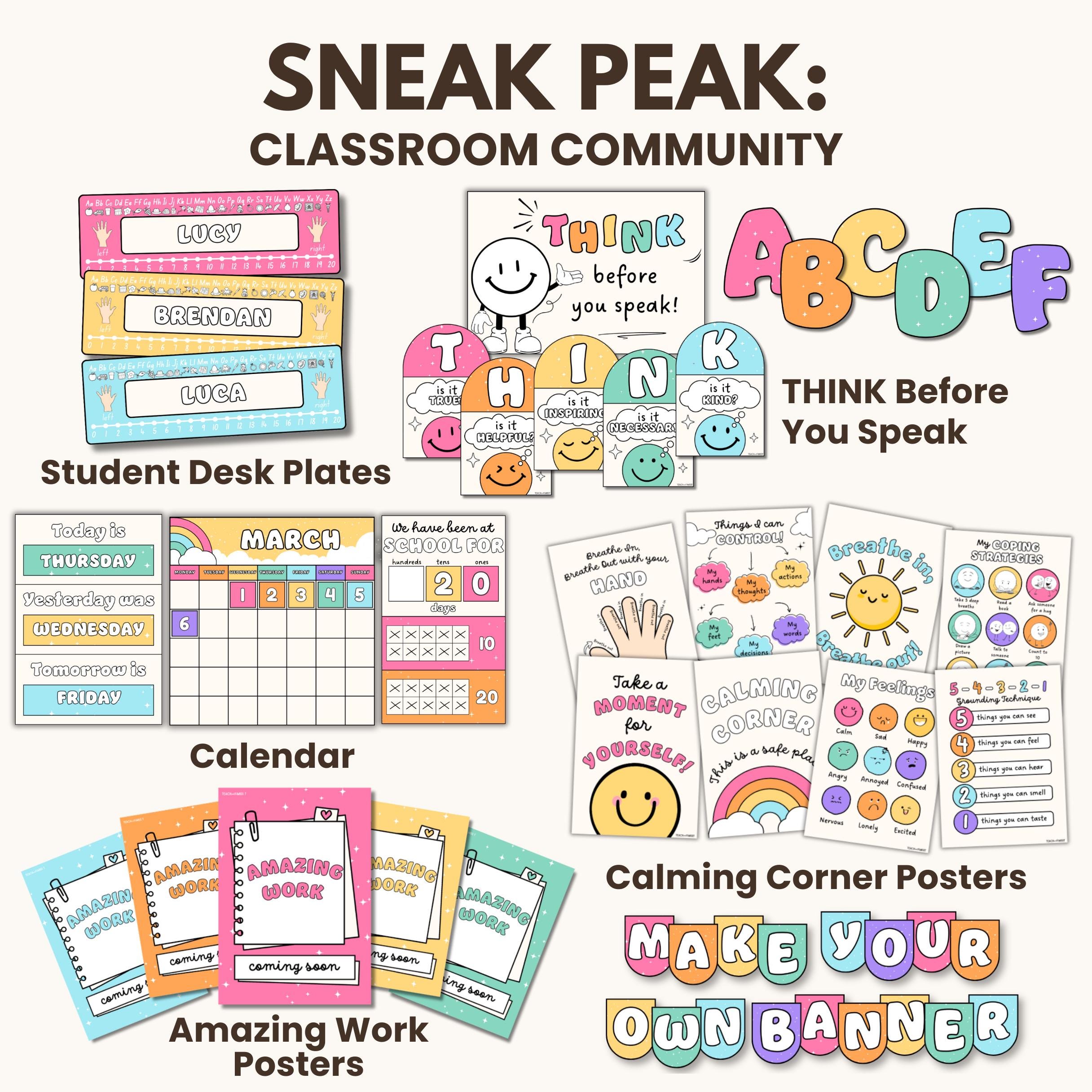 Rainbow Classroom Decor Bundle | Bright Classroom Printables | Complete ...