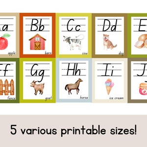 Farm Alphabet Posters Display ABC Alphabet Classroom Decor Alphabet ...