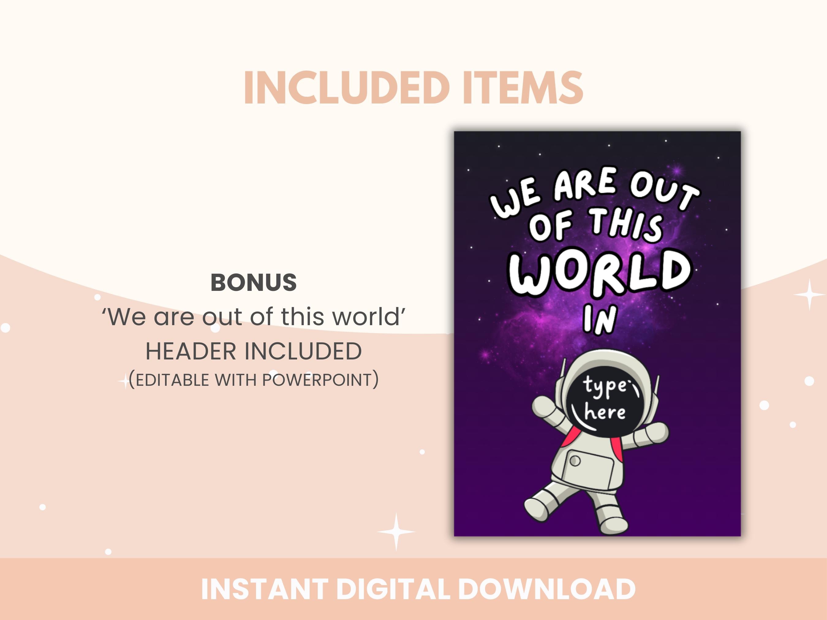 Space Classroom Door Display: 'out of This World' Theme (digital ...