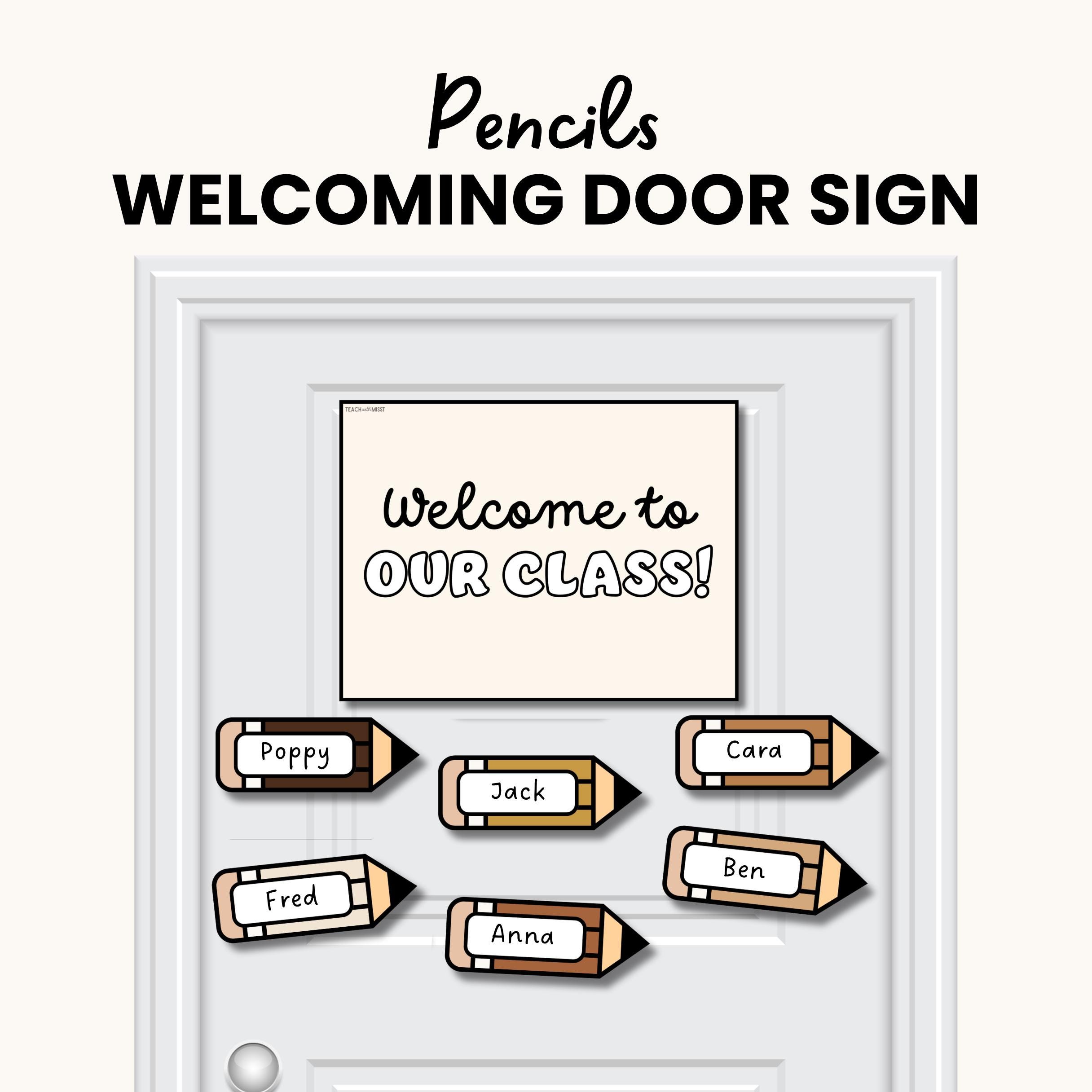 Neutral Classroom Door Sign: Editable Teacher Decor (digital Download ...