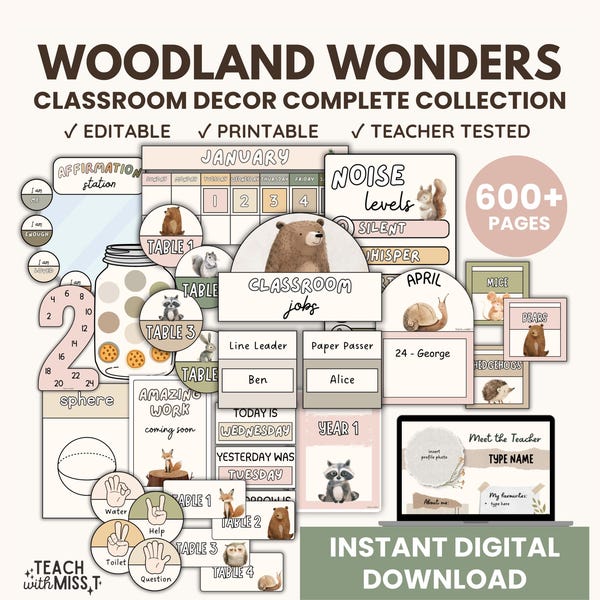 Woodland Classroom - Etsy