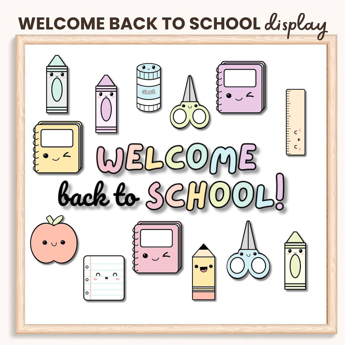 Welcome Back to School Bulletin Board: Pastel Rainbow Classroom Decor ...