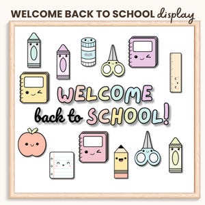 Welcome Back to School Bulletin Board: Pastel Rainbow Classroom Decor ...