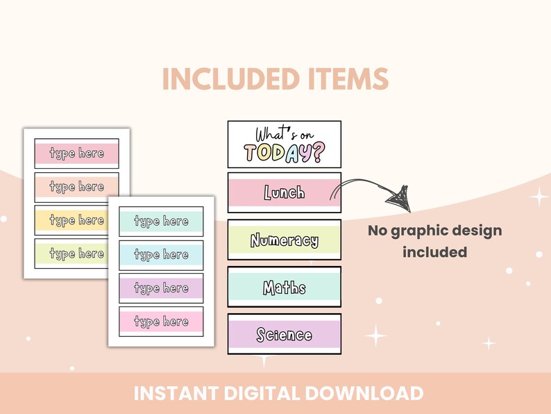 Pastel Rainbow Classroom Schedule Display | Editable Classroom ...