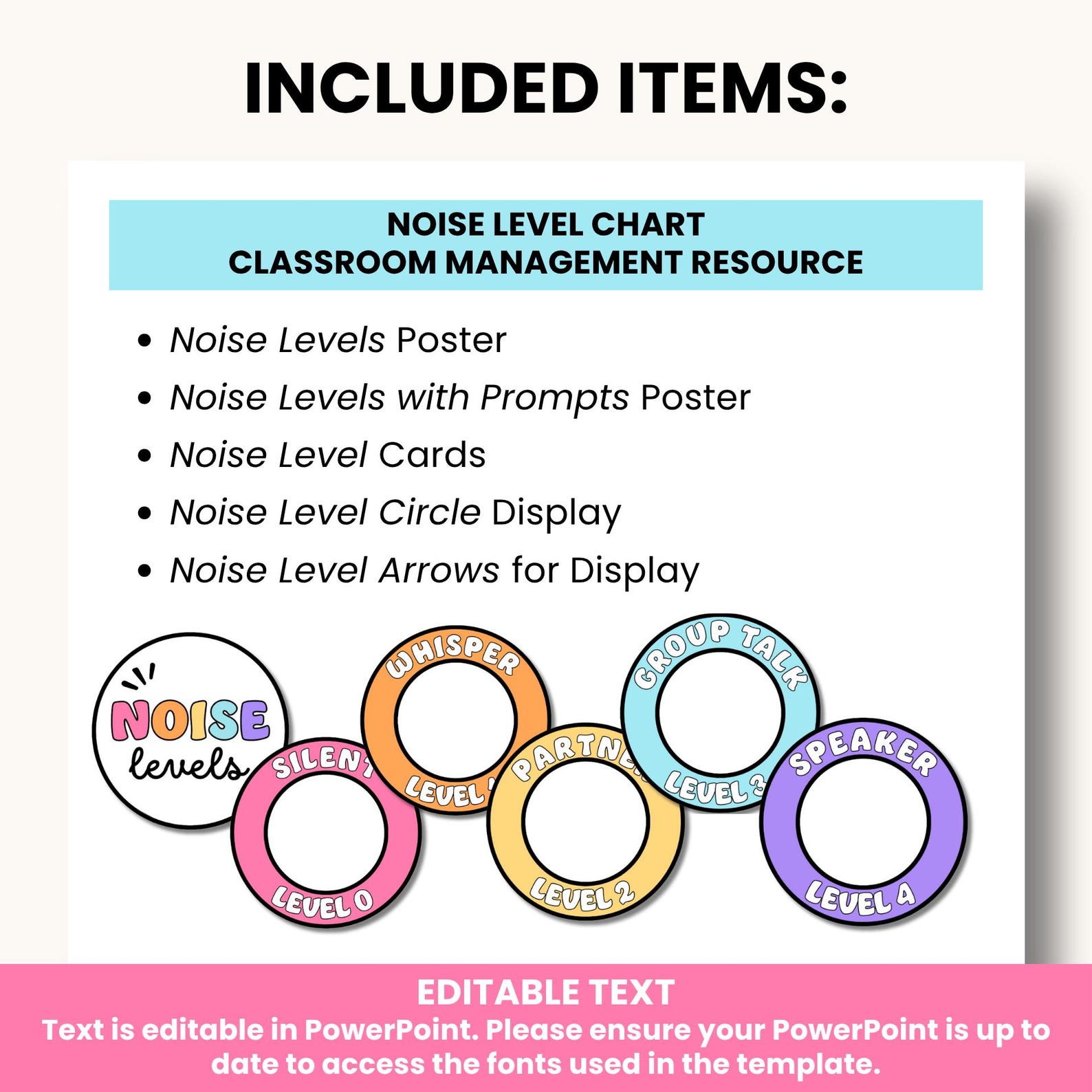 Classroom Noise Level Chart: Composition Notebook Theme Classroom Decor ...