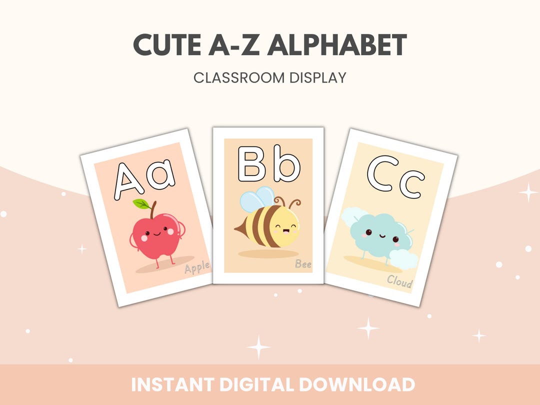 Alphabet Poster Classroom, Alphabet Wall Hanging, Classroom Posters ...