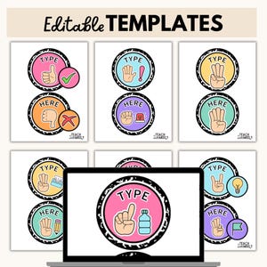 Classroom Hand Signals Poster Display | Composition Notebook Classroom ...