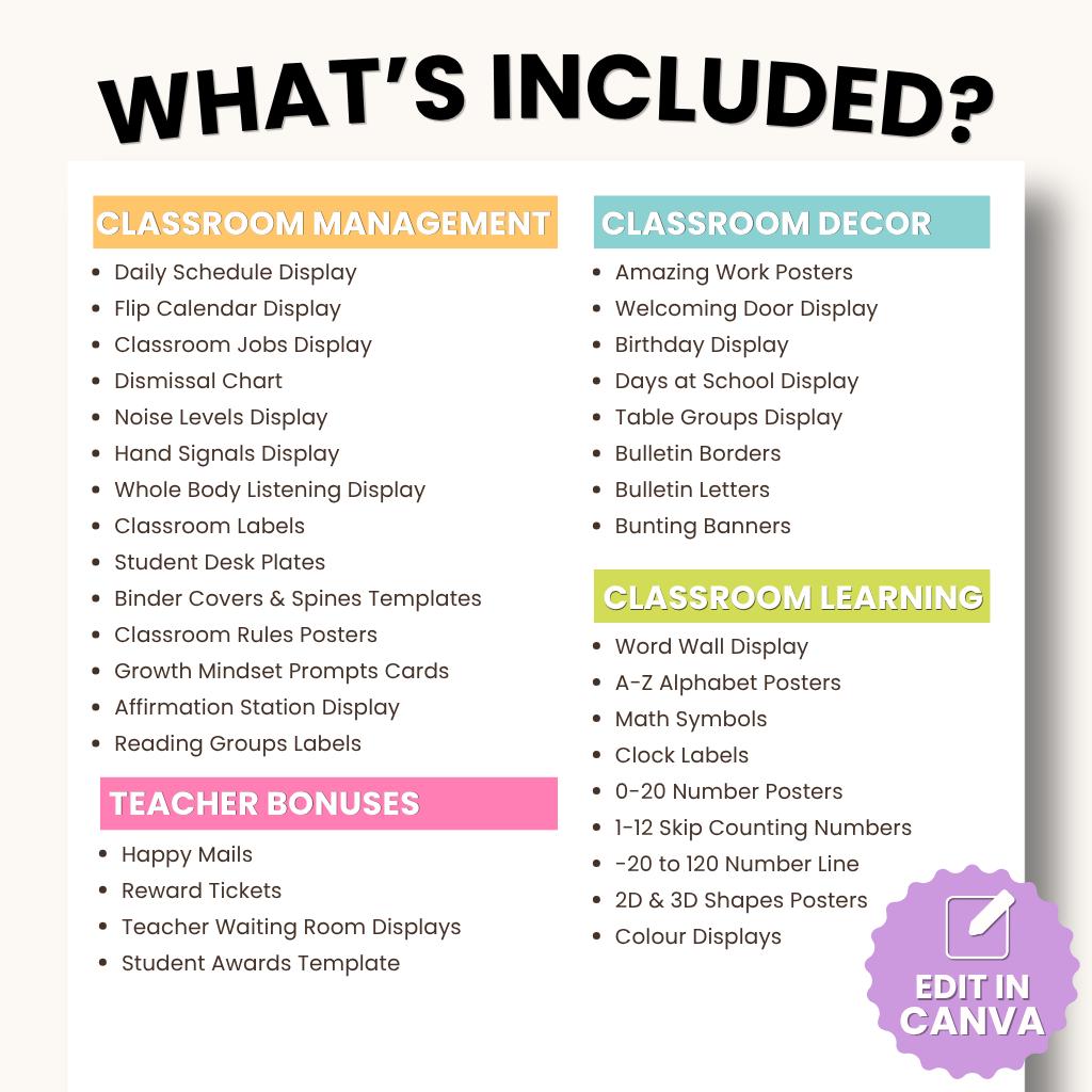 Pastel Dreams Classroom Decor Bundle | Bright Pastel Classroom Decor ...