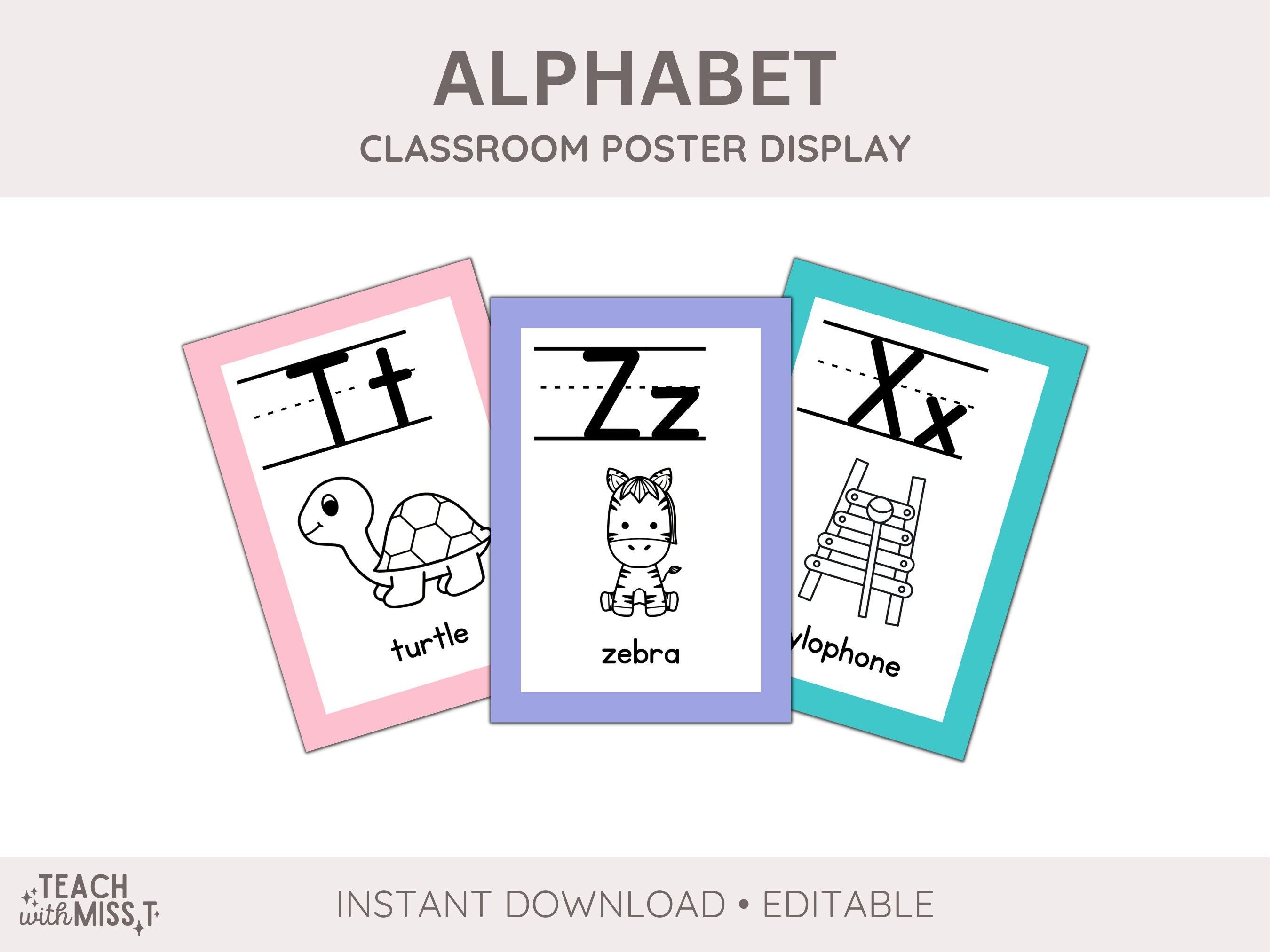 Simple Alphabet Posters for Classroom Display | Alphabet Posters for ...